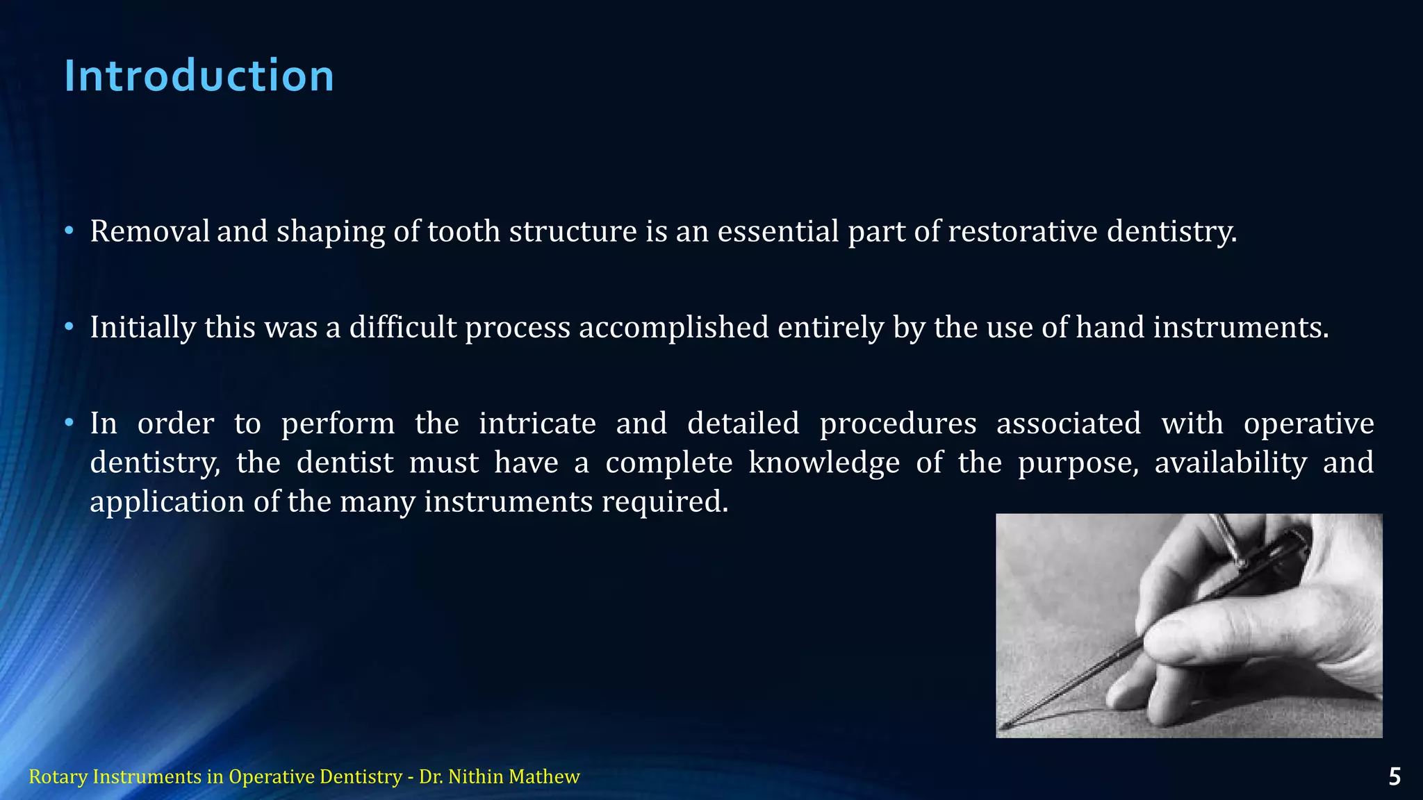 Rotary Instruments in Operative Dentistry | PDF