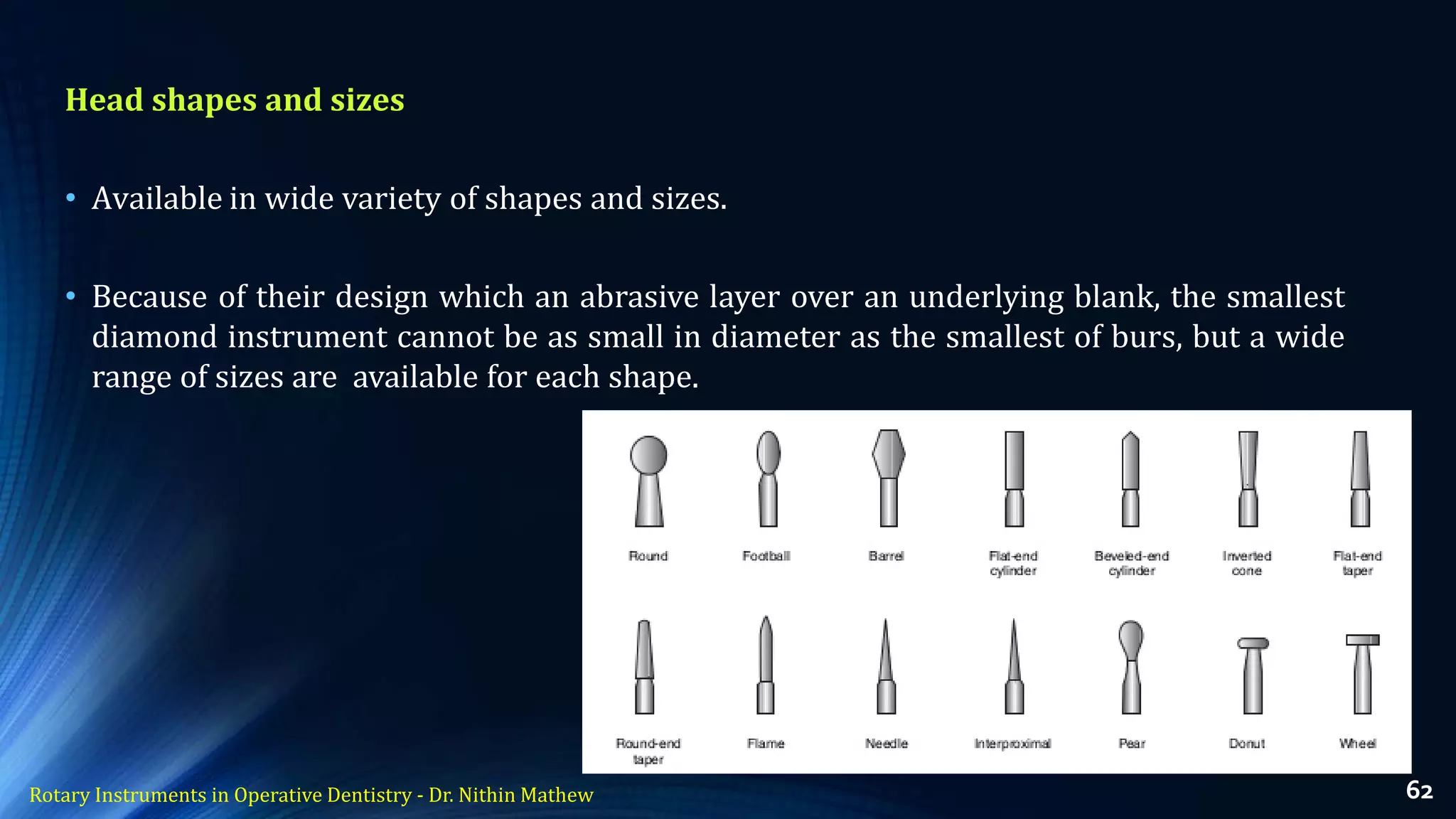 Rotary Instruments in Operative Dentistry | PDF