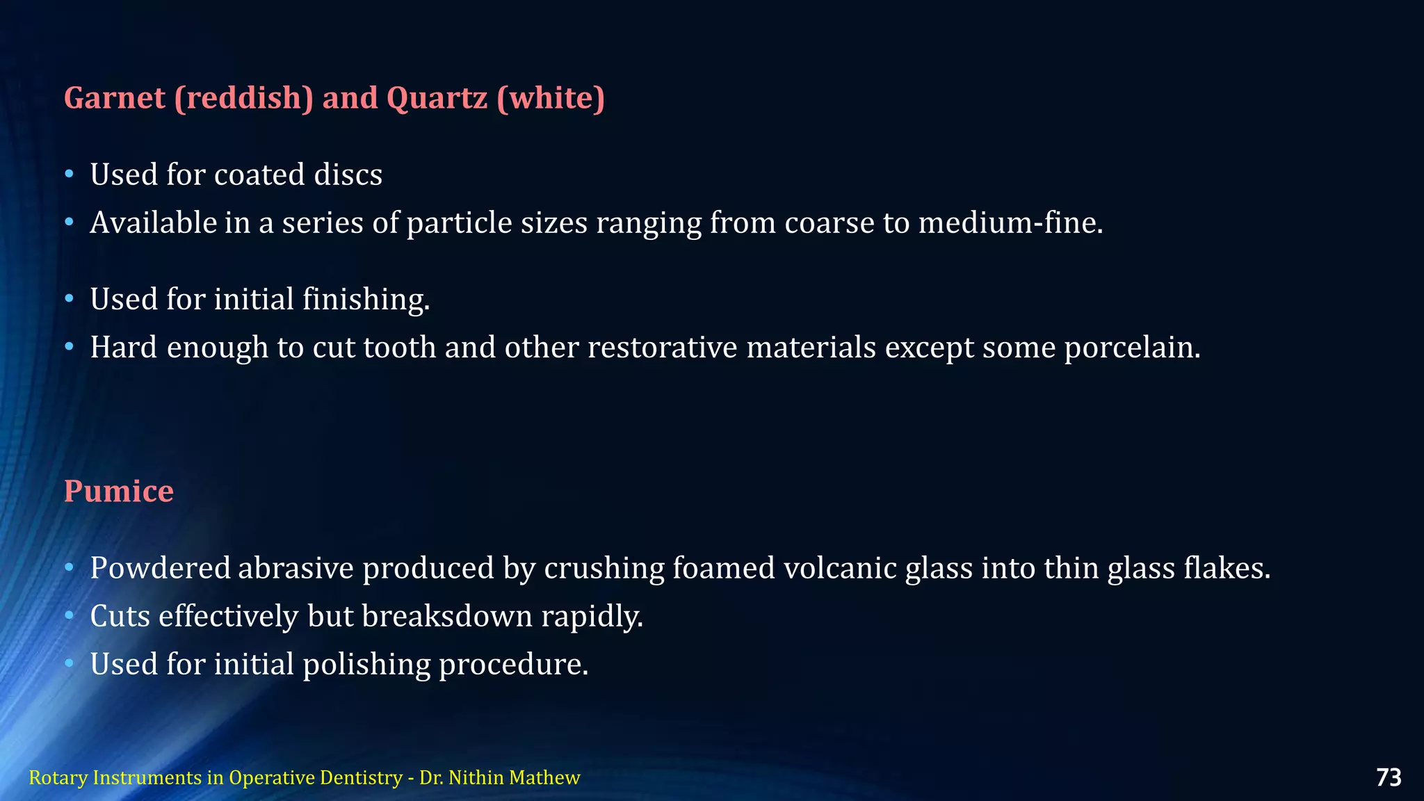 Rotary Instruments in Operative Dentistry | PDF