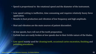 Rotary Instruments in Operative Dentistry | PDF