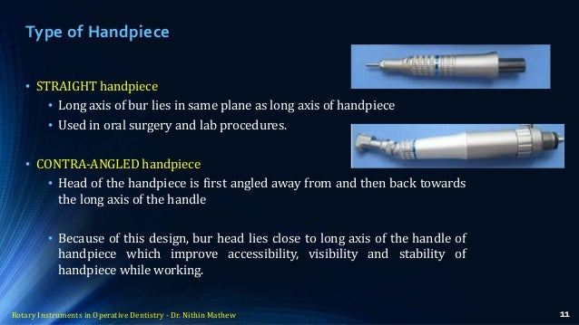 Rotary Instruments in Operative Dentistry