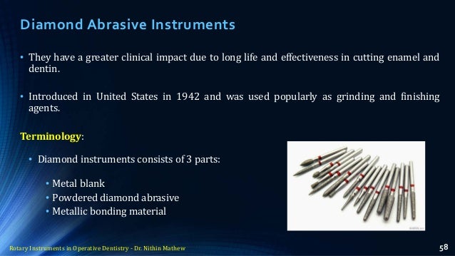 Rotary Instruments in Operative Dentistry