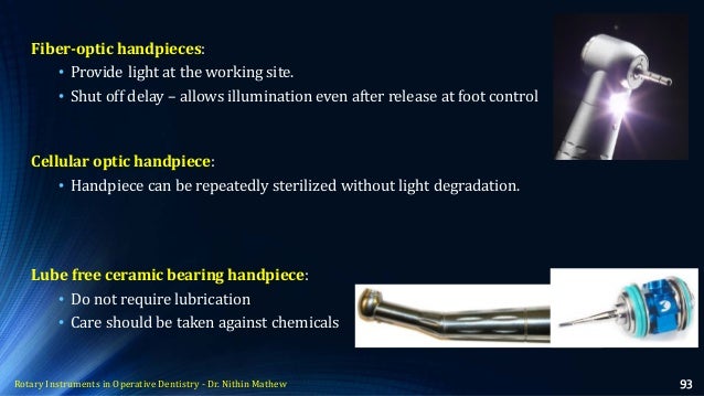 Rotary Instruments in Operative Dentistry