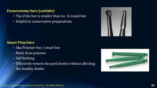 Rotary Instruments in Operative Dentistry