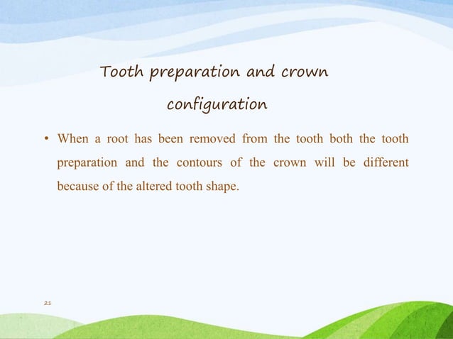 Preparation of periodontally weakened teeth | PPTX | Dental Health ...