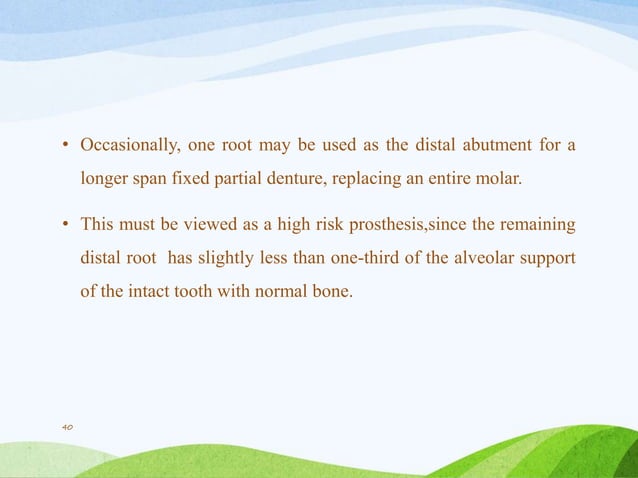 Preparation of periodontally weakened teeth | PPTX | Dental Health ...