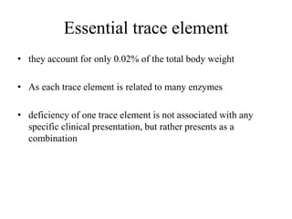 Details of Trace elements in oral health | PPTX