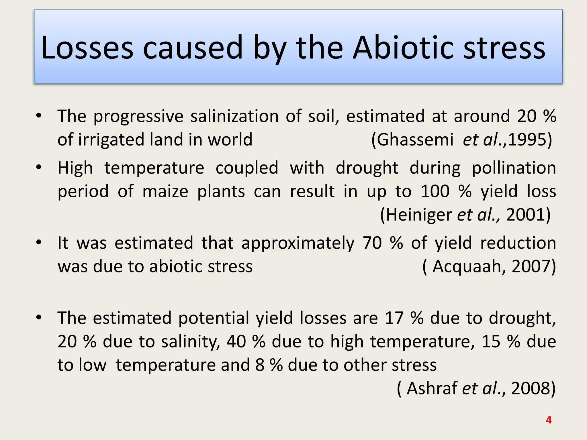 Seminar abiotic stress | PPTX