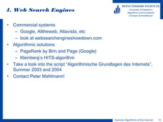 Seminar algorithms of web | PPT