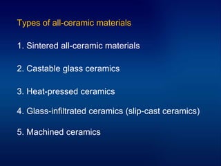 All-ceramic presentation powerpoint 2 parts | PPTX