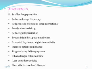 Colon specific drug delivery system approaches and application | PPTX