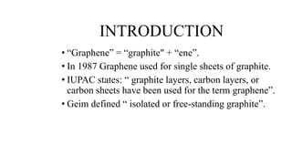 Seminar graphene ppt | PPTX