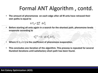 ant colony algorithm | PPTX