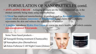 Nanocosmeceuticals | PPTX | Skin and Dermatology | Diseases and Conditions