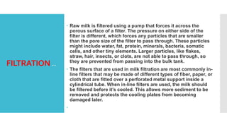 Dairy technology, reception of milk , machinary used during reception ...