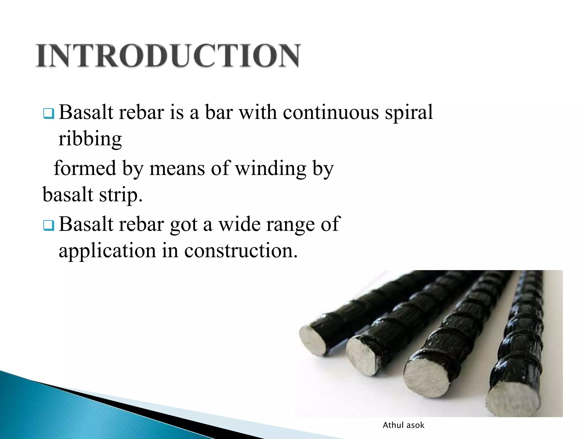 Seminar basalt fiber rebars | PPTX