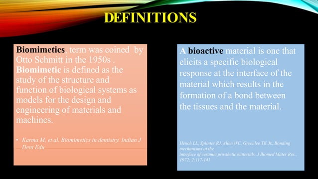 BIOMIMETIC RESTORATIVE MATERIAL | PPTX