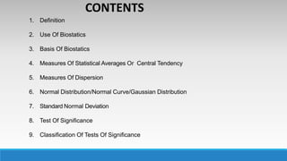 scope and need of biostatics | PPTX | Biological Sciences | Science