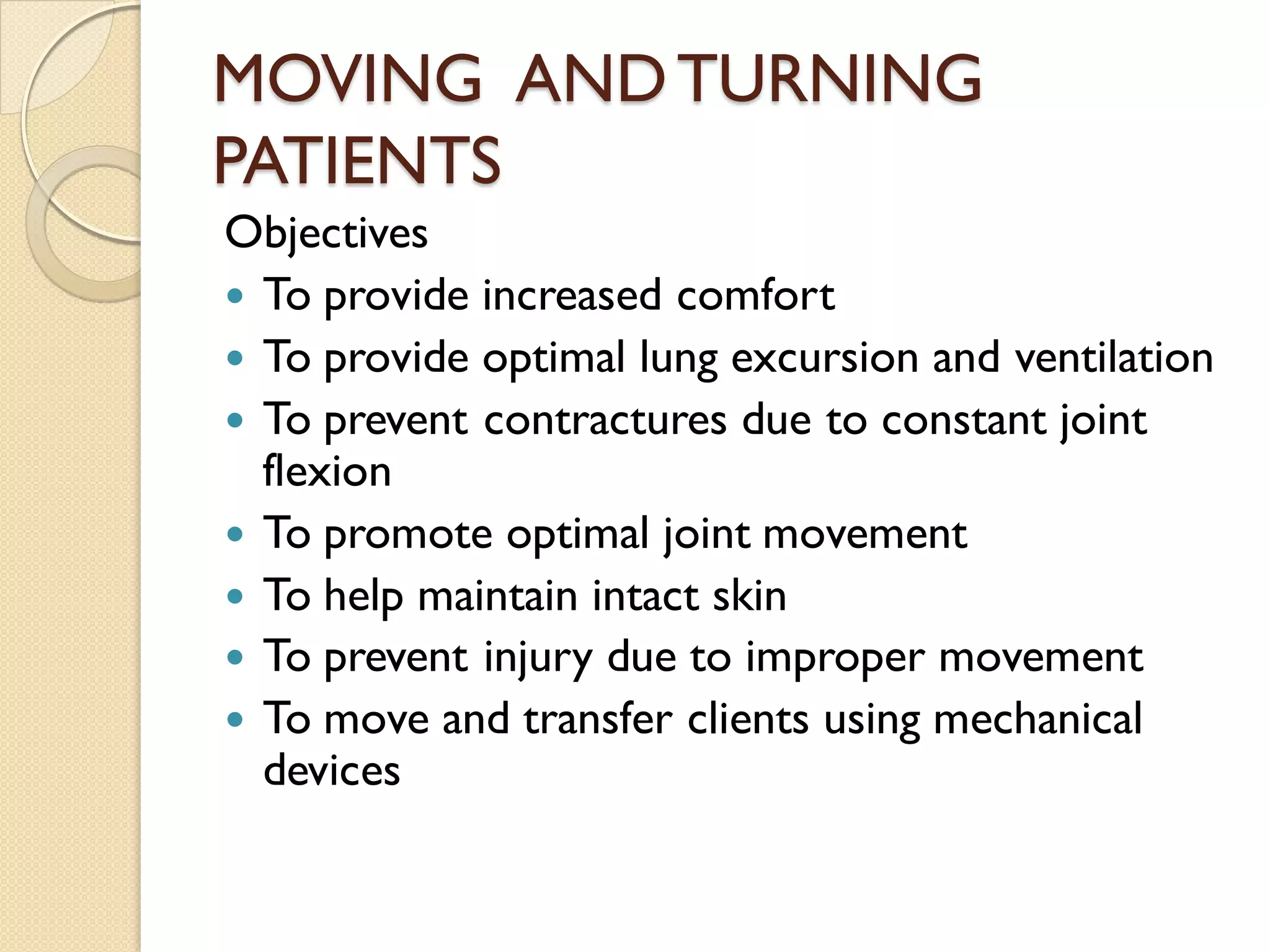body mechanics and transfer techniques | PDF