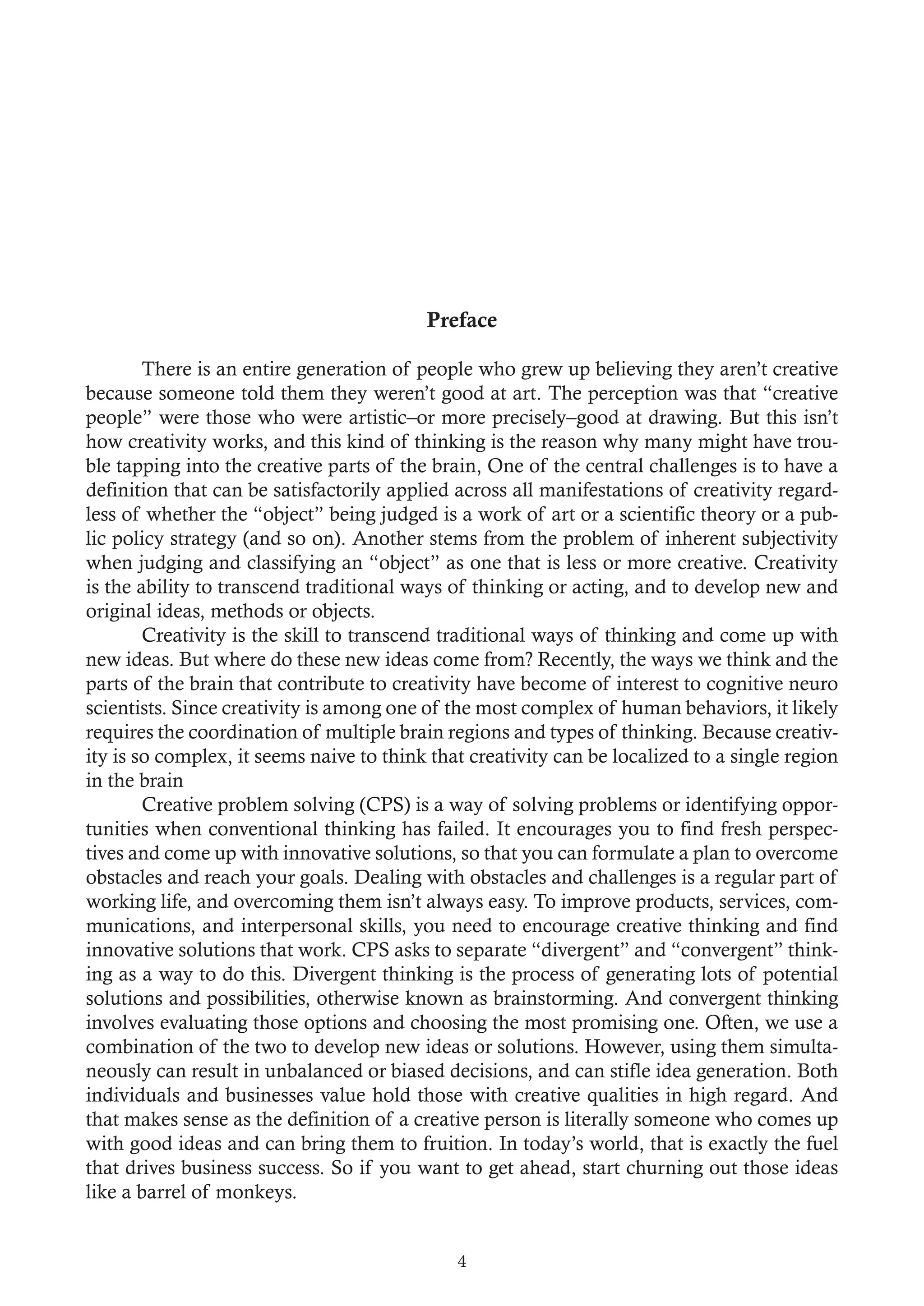 creative thinking & problem solving | PDF