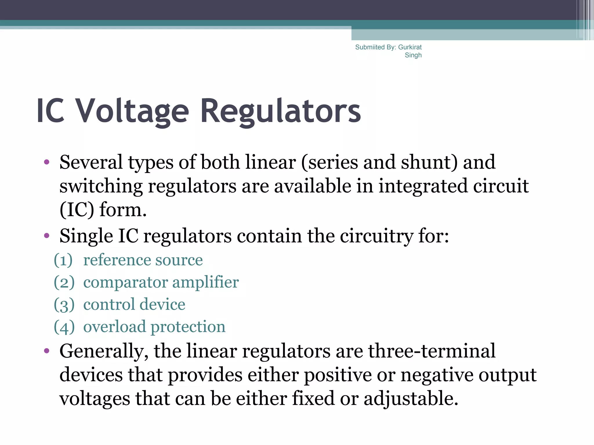 Voltage Regulators ppt | PPT
