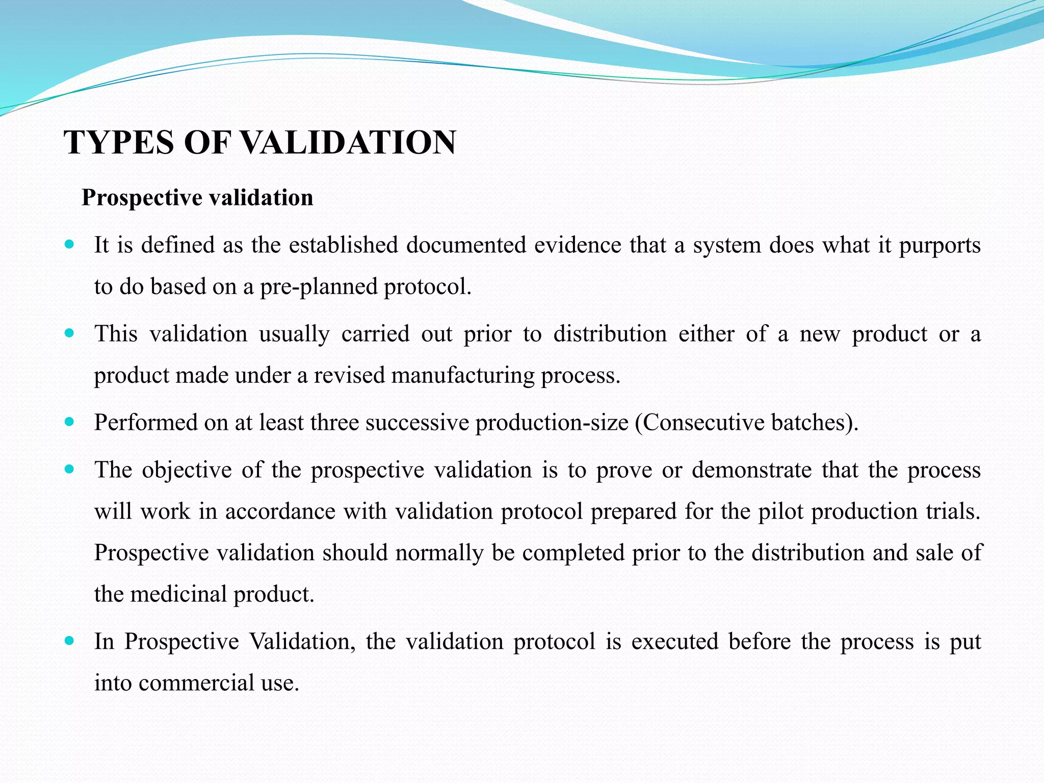 Pharmaceutical validation, Quantification, streamlining, validation ...