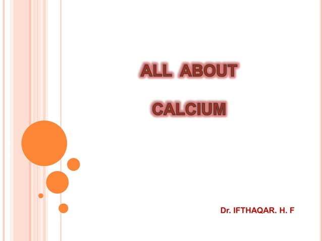 Seminar on calcium | PPT | Free Download