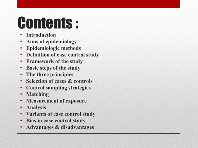 Seminar case control study | PPT
