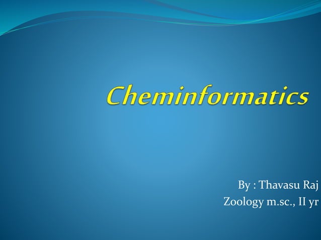 cheminformatics | PPT