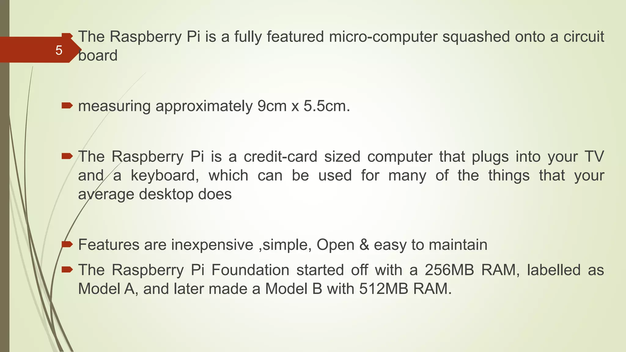 Raspberry Pi And Robots Pptx Operating Systems Computer Software And Applications
