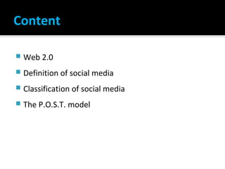 Seminar classifying social media | PPT