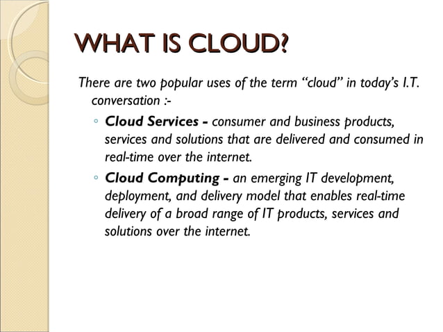 INTRODUCTION TO CLOUD COMPUTING | PPT