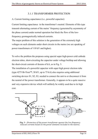 Geomagnetic storms and power system Report | PDF