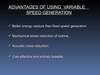 Synchronous or induction generator? better for small scale generation | PPT
