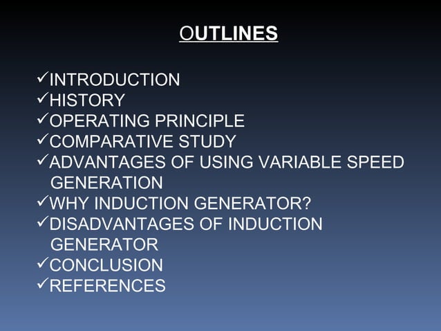 Synchronous or induction generator? better for small scale generation | PPT