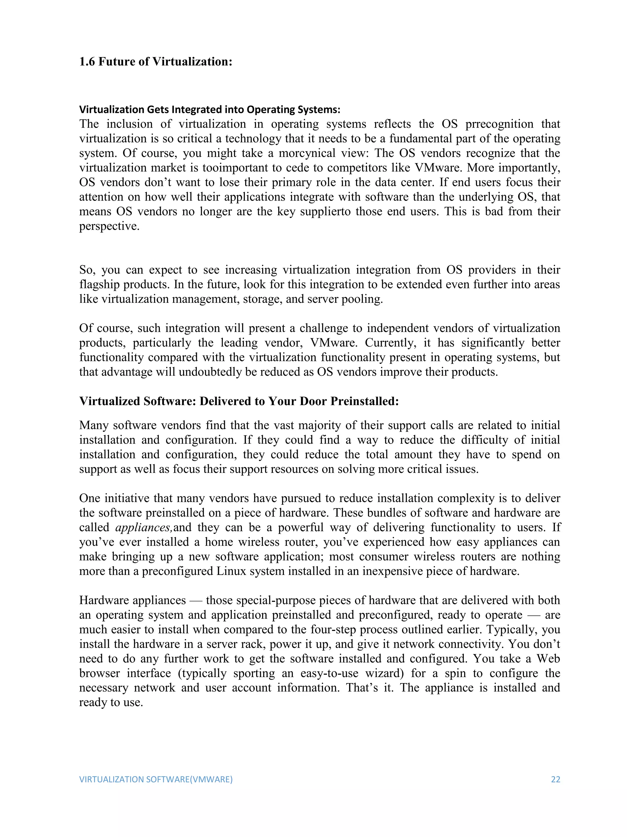 Virtualization using VMWare Workstation and Cloud Computing | DOCX ...