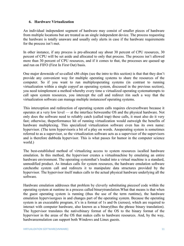 Virtualization using VMWare Workstation and Cloud Computing | PDF