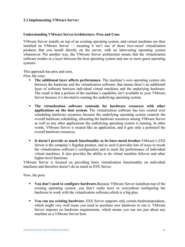 Virtualization Using Vmware Workstation And Cloud Computing Docx