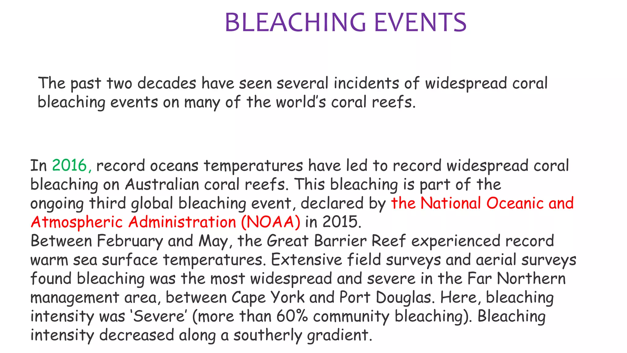 CORAL BLEACHING | PPTX | Biological Sciences | Science
