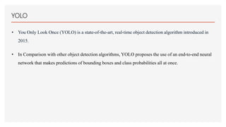 SEMINAR COURSE PRESENTATION on YOLO algorithm for object detection | PPTX | Computing ...