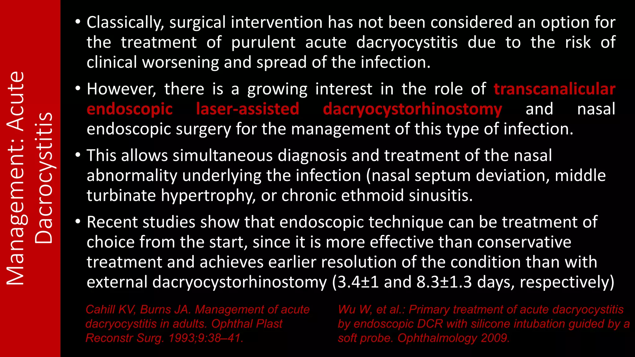 Dacrocystitis: Diagnosis and Management | PPTX