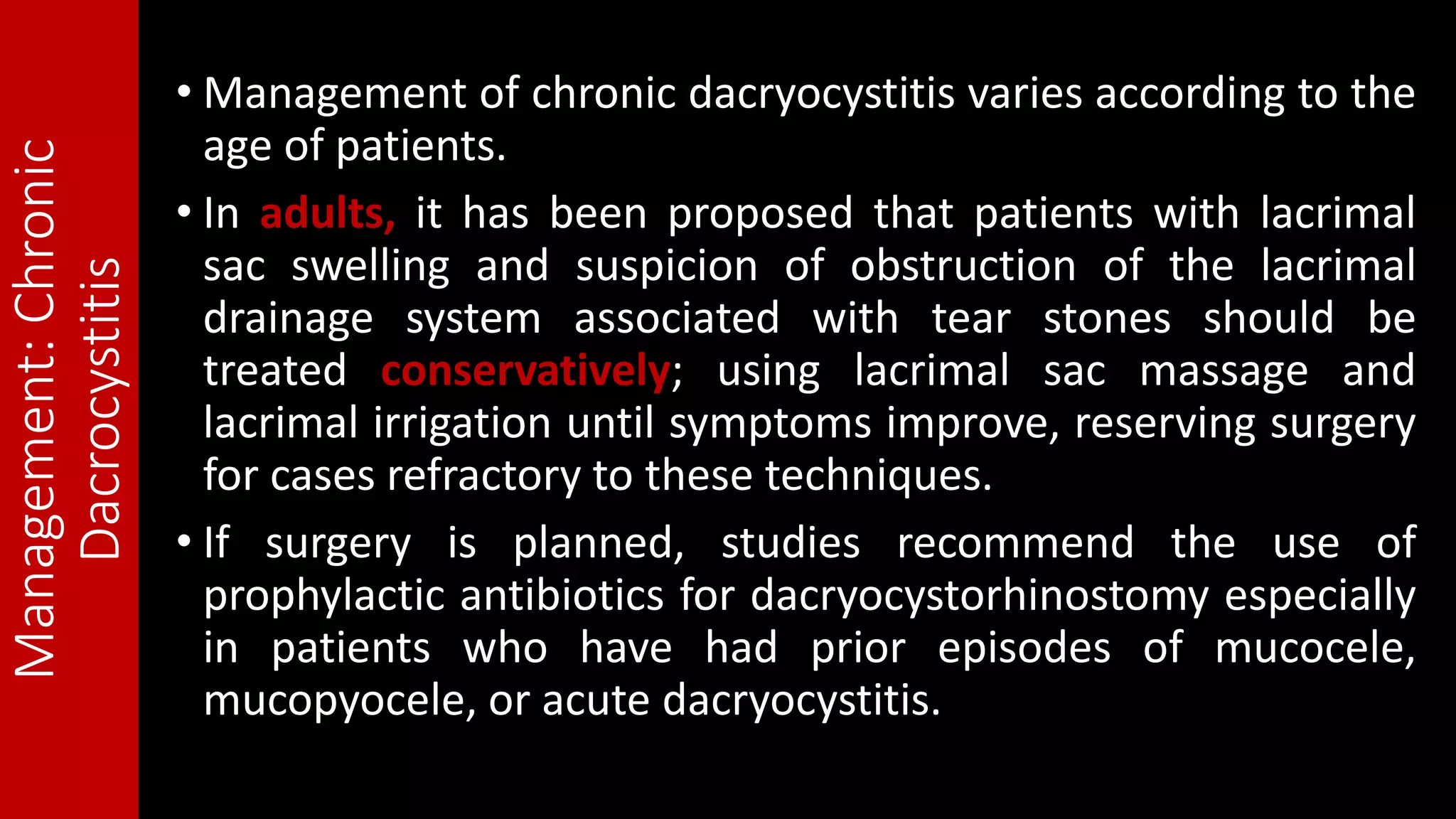 Dacrocystitis: Diagnosis and Management | PPTX