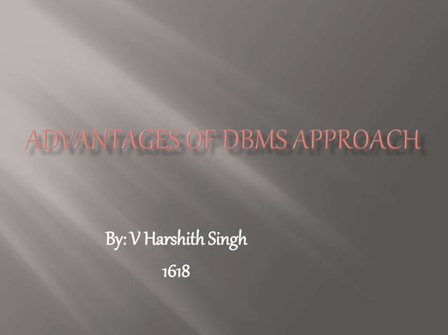 Advantages Of Dbms Pptx Databases Computer Software And Applications