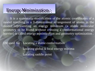 Seminar energy minimization mettthod | PPT