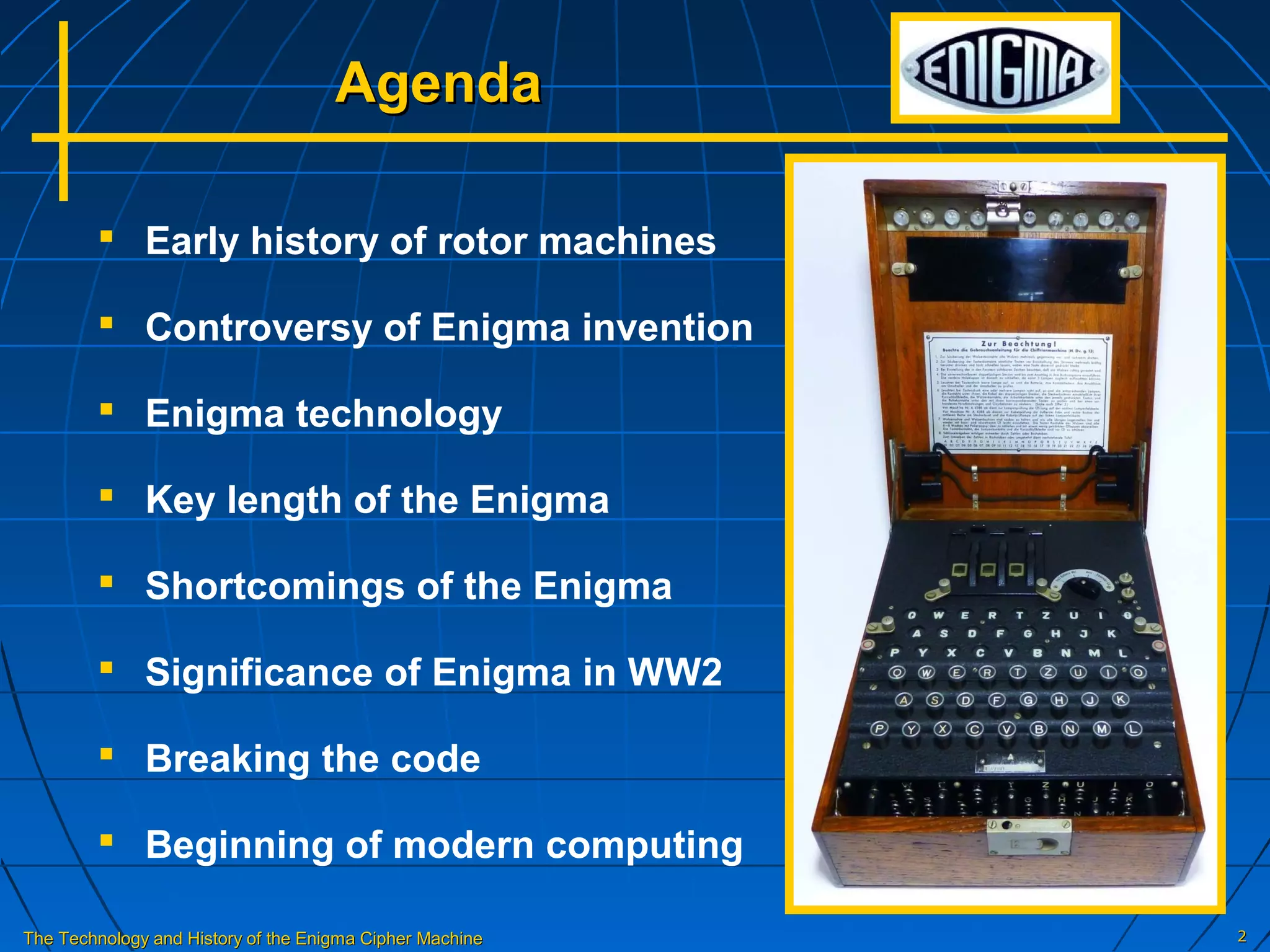enigma cipher machine | PPT