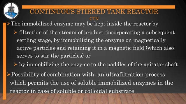 Enzyme reactors | PPTX