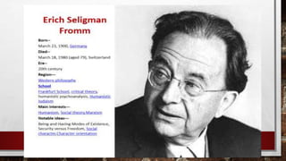 Erich Fromm- FREEDOM OF ESCAPE | PPTX