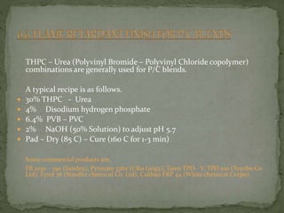 FLAME RETARDANT FINISH ON TEXTILES | PPTX