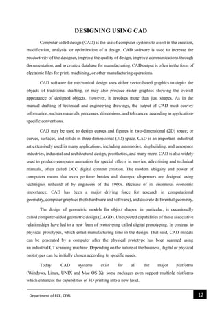 3D PRINTER Seminar fair report (pdf) | PDF