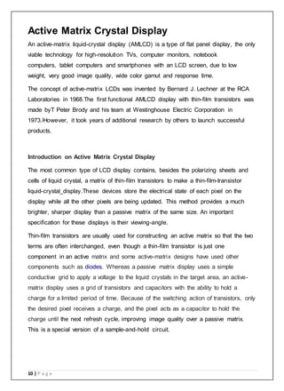 Seminar file(ferroelectric liquid crystal display) | DOCX | Consumer ...